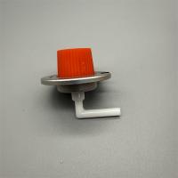 China Compact plastic gas canister valve for emergency kits with child-resistant cap for sale