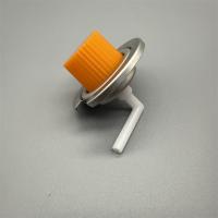 China Compact plastic gas canister valve for emergency kits with child-resistant cap for sale