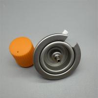 China Compact plastic gas canister valve for emergency kits with child-resistant cap for sale