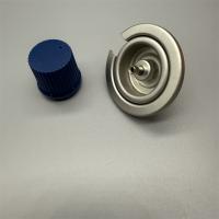 China Lightweight aluminum gas canister valve for backpackers with instant-click fitting for sale