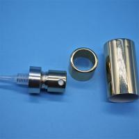 China 0.1ml/t 15mm 16.3mm Silver Aluminium Cosmetic Crimp Sprayer Fine Mist Perfume Spray Pump for sale
