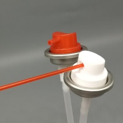 China Multi-Directional 360 Degree Car Care Aerosol Valve With Actuator For Interior & Engine Cleaning for sale