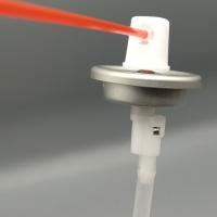 China Chemical-Resistant 360 Degree Aerosol Valve With Actuator for Agricultural Sprays and Protective Coatings with Extended Reach Actuator for sale