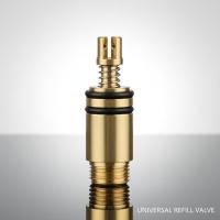 China Universal Refillable Butane Lighter Valve with Dual Buna Gaskets, Stainless Steel Spring, and Double Orifice Stem Design for sale