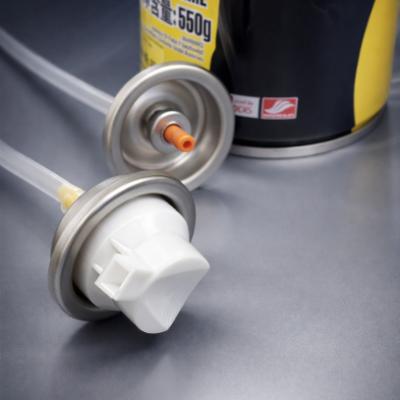 China High-Adhesion Foam Cleaner Aerosol Valve with Protective Cap Set for sale