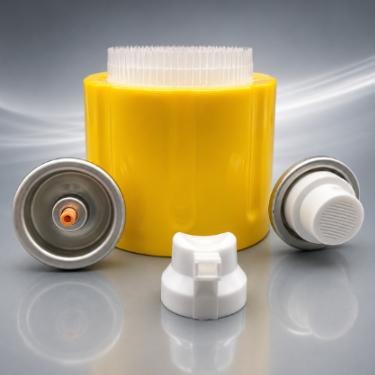 China Premium Foam Cleaner Aerosol Valve and Cap System with Dense Foam Output, Secure Cap Protection, and Surface Retention Support for sale