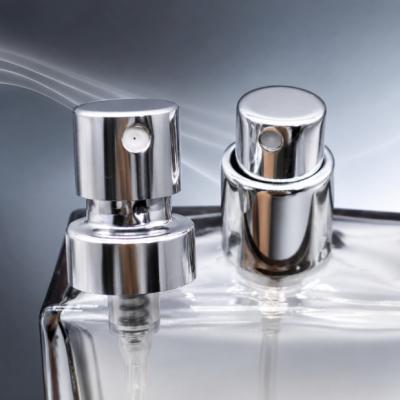 China Aluminum Body Perfume Spray Pump with Fine Mist Spray and Plastic or Metal Collar Options for sale