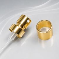 China Luxury Aluminum Perfume Spray Pump with 21mm Gold Decorative Cap for Premium Fragrance Packaging for sale