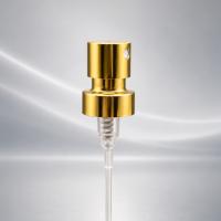 China Luxury Aluminum Perfume Spray Pump with 21mm Gold Decorative Cap for Premium Fragrance Packaging for sale