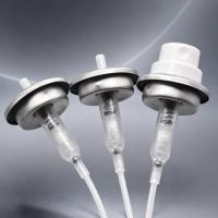 China Luxury-Grade Aerosol Valve with 0.20cc Metered Pump and Gold/Silver Mounting Cups for sale