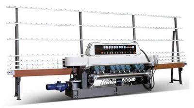 China GLASS STRAIGHT-LINE BEVELING MACHINE WITH 9 SPINDLES for sale