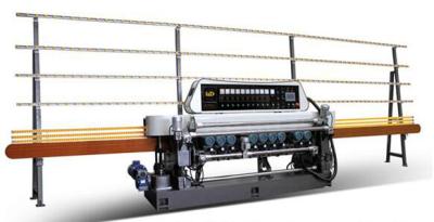 China GLASS STRAIGHT-LINE BEVELING MACHINE WITH 10 SPINDLES FOR SMALL PIECE OF GLASS for sale