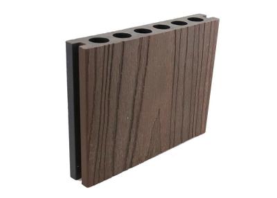 China Groove Co Extrusion WPC Decking Hollow Composite Deck Board Embossing for sale