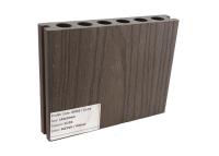 China Sanded WPC Hollow Decking Walnut Hollow Decking Boards Wood Grain for sale