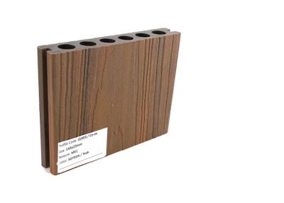 China 22mm Hollow WPC Decking ASTM Hollow Composite Decking Wood Grain for sale