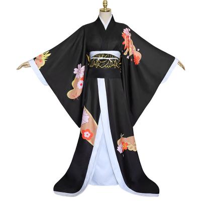 China Kibutsuji Muzan kimono kimono demon slayer polyester full set women bandit kimono anime performance clothing cosply costume for sale