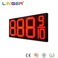 China Weatherproof LED Gas Price Sign 12 Inch LED Fuel Price Signs Red for sale