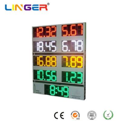 China 8 Inch LED Gas Price Sign Dual Sided Gas Station LED Sign With Wireless Control for sale