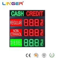 China Red / Green LED Gas Price Display Customized LED Price Signs For Gas Stations for sale