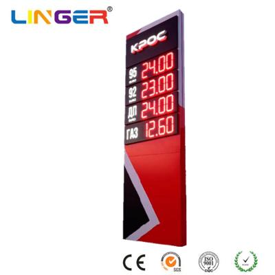 China Off Grid Gas Price Sign 470mhz Gas Station Price Board Ultra Bright For Remote Locations for sale