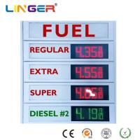 China 4 Line Petrol Station Price Board HD Gas Station Sign Board White With Moving Text Sign for sale