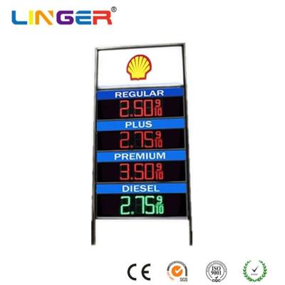 China Multi Line LED Gas Price Sign 15 Inch Petrol Station Sign Board 5000mcd for sale
