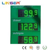 China Red / Yellow / Green Gas Station LED Sign Multi Language Gas Price Board for sale