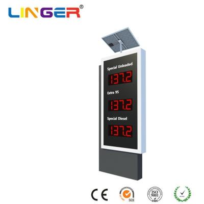 China Solar Powered Gas Station LED Display Outdoor / Indoor Gas Station Price Board for sale