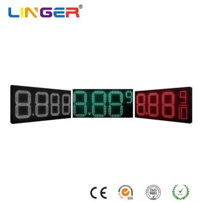 China Outside Gas Station LED Sign Red / Yellow / Green / White / Blue 4 Digit 7 Segment Display for sale