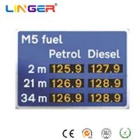 China Suitable Power Plug Gas Price Display Corrosion Resistant Petrol Price Board With Mounting Brackets for sale