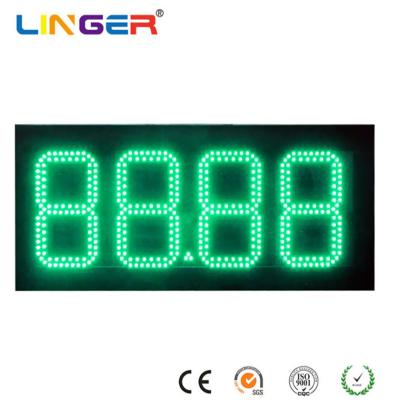 China Green / White Gas Station LED Sign High Temperature Spray Finish LED Gas Sign With CNC Cut Housing for sale