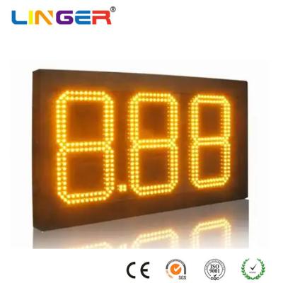 China Yellow Gas Station LED Sign Dual Layer Protection LED Gas Signs High Performance for sale