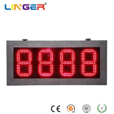 China Programmable Gas Station Price Signs MCU Controlled LED Gas Price Sign Red for sale