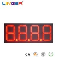 China Single Color LED Gas Price Signs Red / Green / Blue Gas Price Signs Digital With Cooling Fan for sale