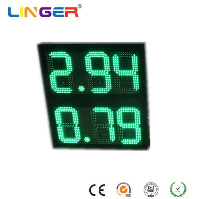 China Green Electronic Gas Price Sign High Intensity UV Protected LED Gas Station Signs Customized for sale