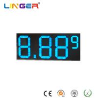 China Customized Digital Gas Price Sign Ultra Wide LED Oil Price Display Blue for sale
