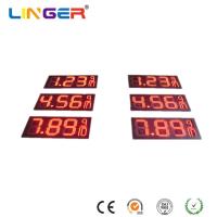 China 433mhz Frequency Fuel Price Board Customized Gas Station LED Display With External Antenna for sale