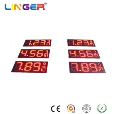 China 433mhz Frequency Fuel Price Board Customized Gas Station LED Display With External Antenna for sale