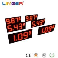 China RED Digital Gas Price Signs Waterproof Gas Price LED Sign Gray Flat Cable Digital Interconnect for sale