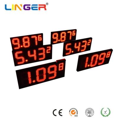 China RED Digital Gas Price Signs Waterproof Gas Price LED Sign Gray Flat Cable Digital Interconnect for sale