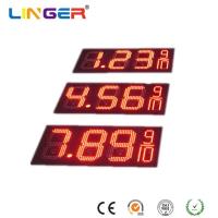 China Waterproof LED Gas Price Displays Plug Play Gas Station Price Signs Red for sale