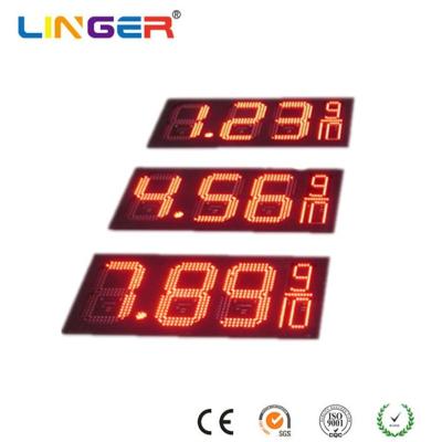 China Waterproof LED Gas Price Displays Plug Play Gas Station Price Signs Red for sale