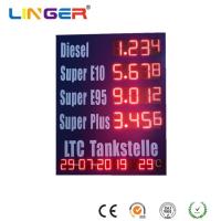 China 8.889 Gas Station Price Signs Auto Adjusting Gas Price Display Signs With Temperature and Date for sale