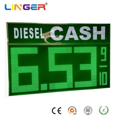 China Acrylic Printing Digital LED Gas Price Sign with Free Logo Design Service for sale