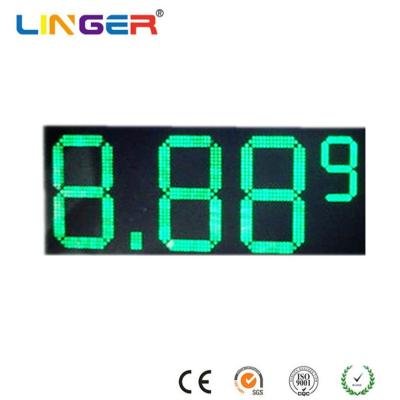 China Custom Shaped Electronic Gas Price Signs RED Yellow Green LED Digital Gas Price Sign for sale