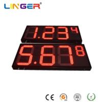 China 750mm Digit Height Gas LED Signs Wireless Radio Frequency Digital Gas Sign Red for sale