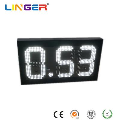 China White LED Fuel Price Signs 8.88 Format Electronic Gas Price Sign DC12V for sale