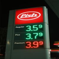 China Red Electronic Gas Price Sign 6 Inch 8 Inch 12 Inch LED Gas Station Signs For Small Gas Stations for sale