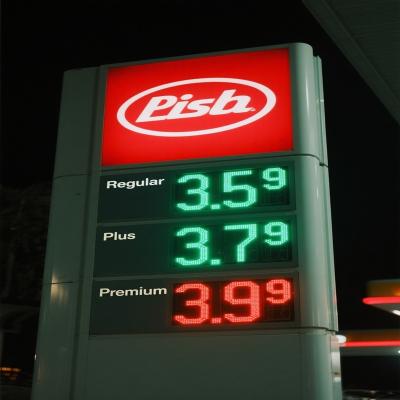 China Red Electronic Gas Price Sign 6 Inch 8 Inch 12 Inch LED Gas Station Signs For Small Gas Stations for sale