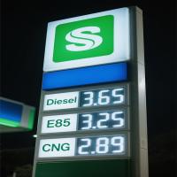 China Waterproof Gas Station Pylon Signs Complete Gas Station Board With Installation Guide Manual for sale